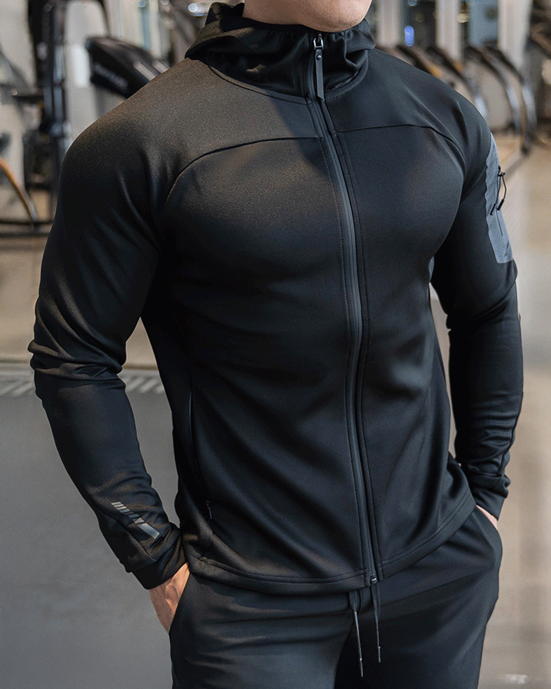 Arm Pocket Performance Hooded Jacket | Ahaselected