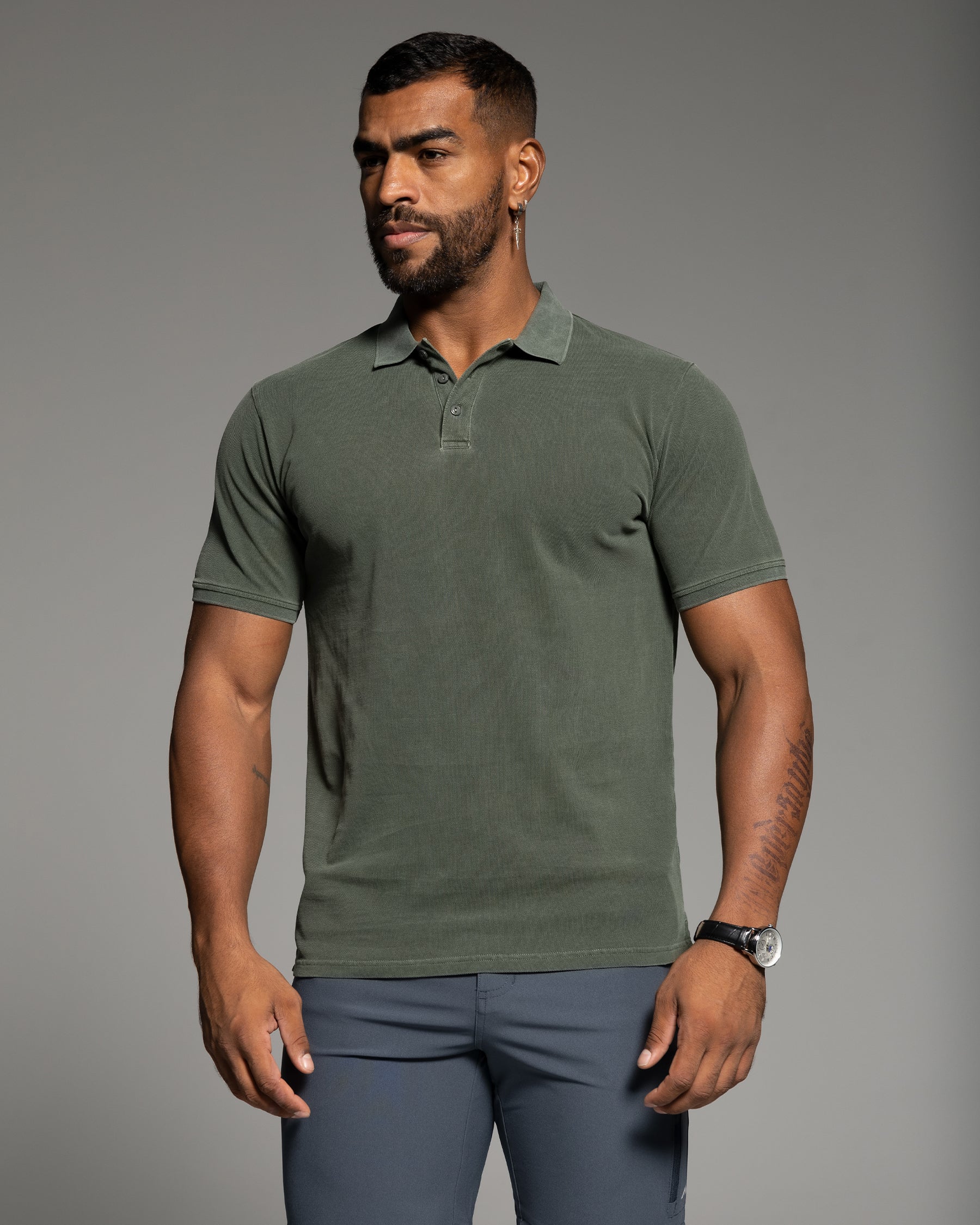 Retro-style Pigment Wash Polo | Ahaselected