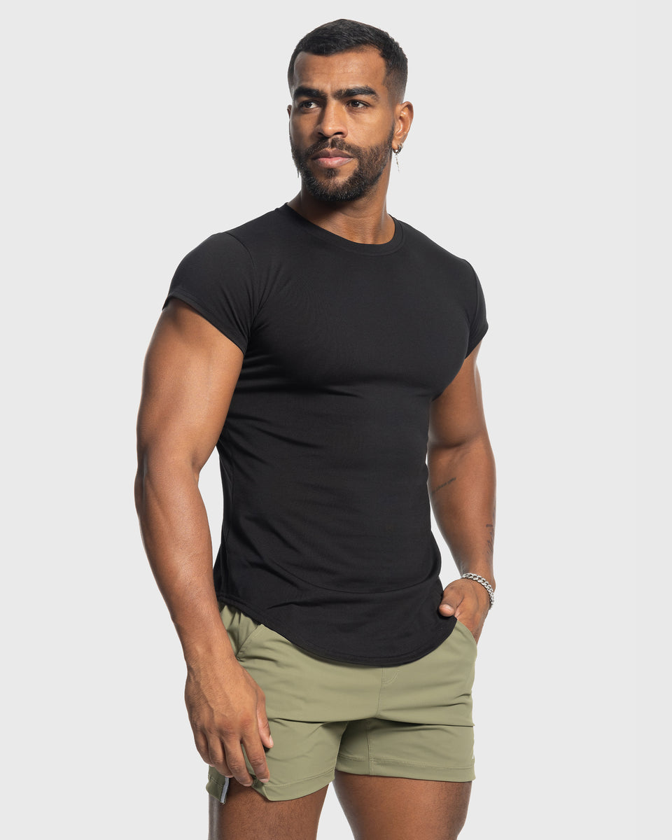All Day Elite Cap Sleeve Muscle Fit T-Shirt | Ahaselected