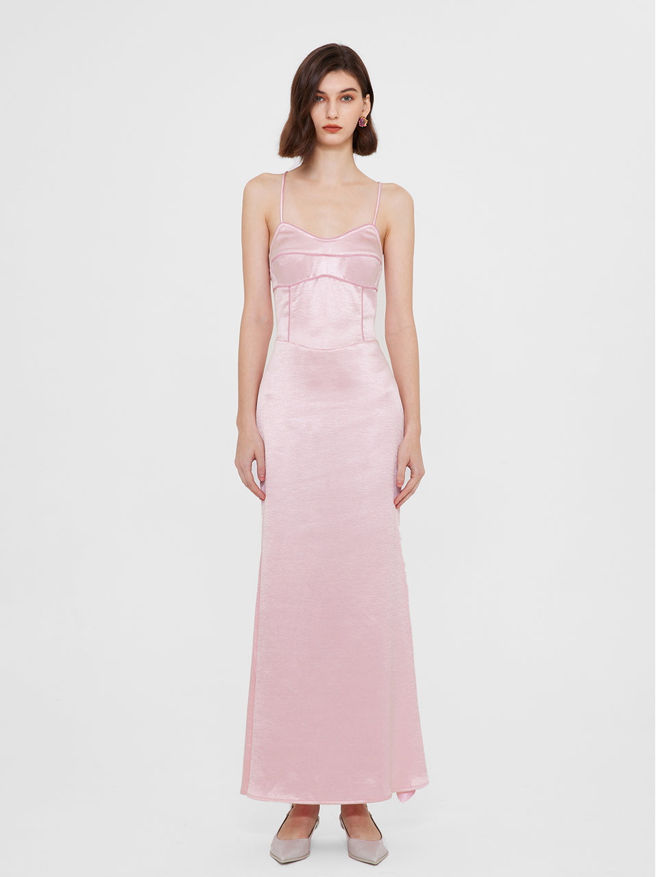 Recycled Satin Bustier Slip Dress | Ahaselected