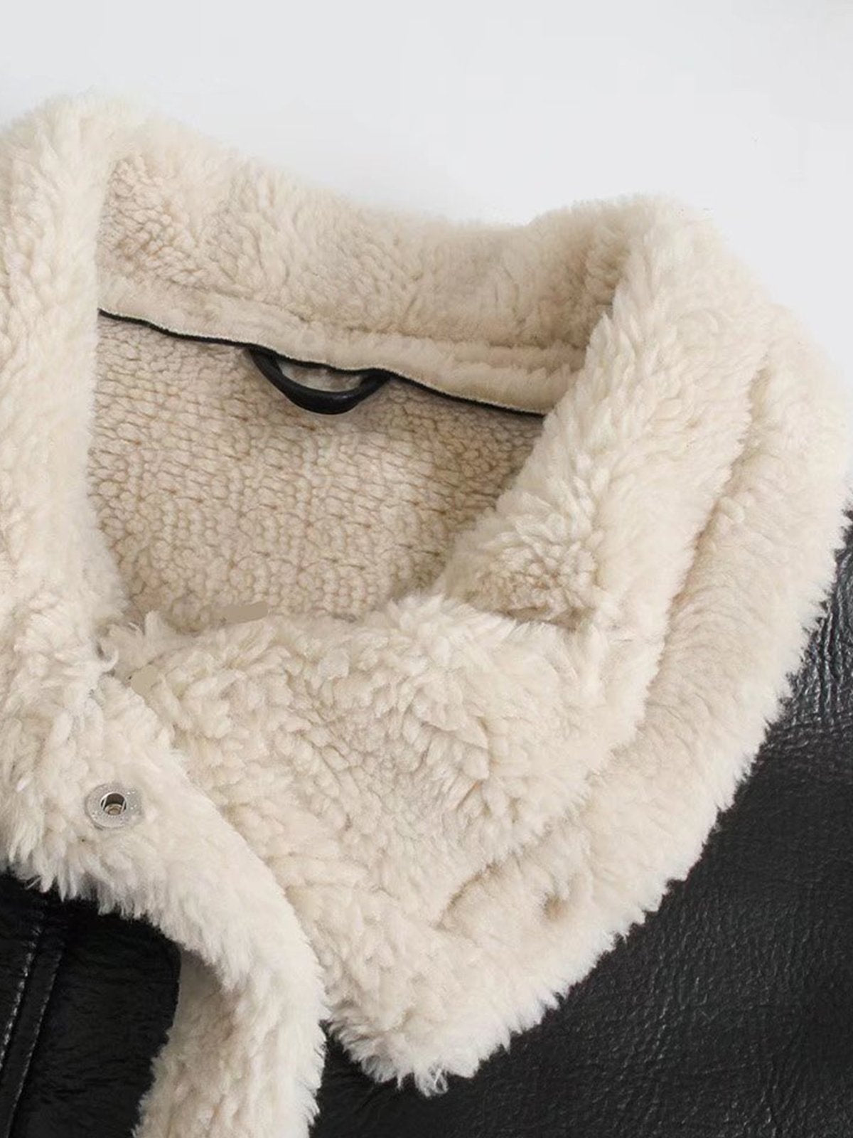 Sherpa Lined Shearling Leather Aviator Jacket | Ahaselected